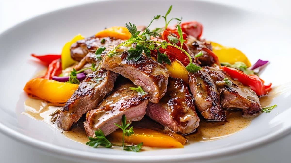 Recette aiguillettes de canard à la crème fraîche facile et délicieuse